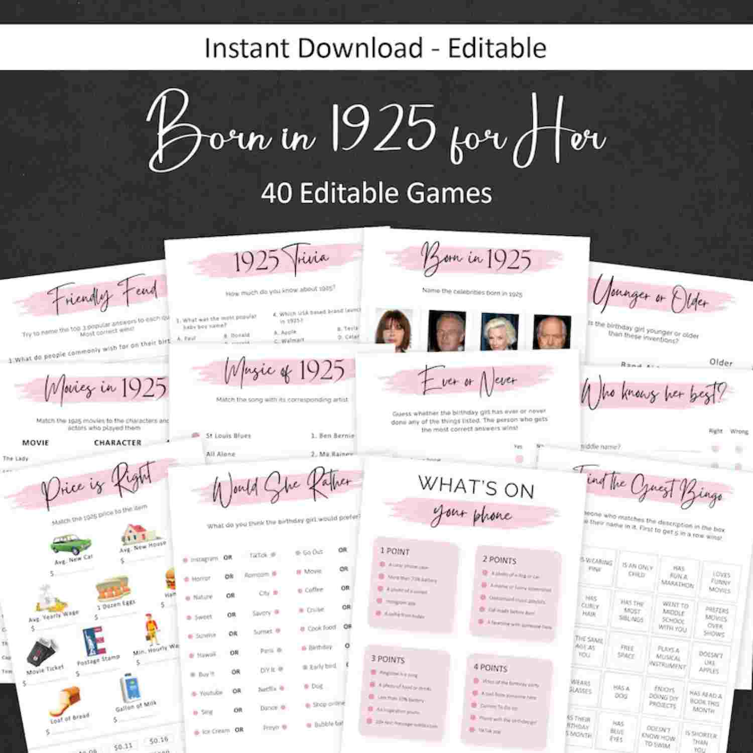 Party Like It’s 1925: Great ideas for a 100th Birthday - Gifts & Party ...